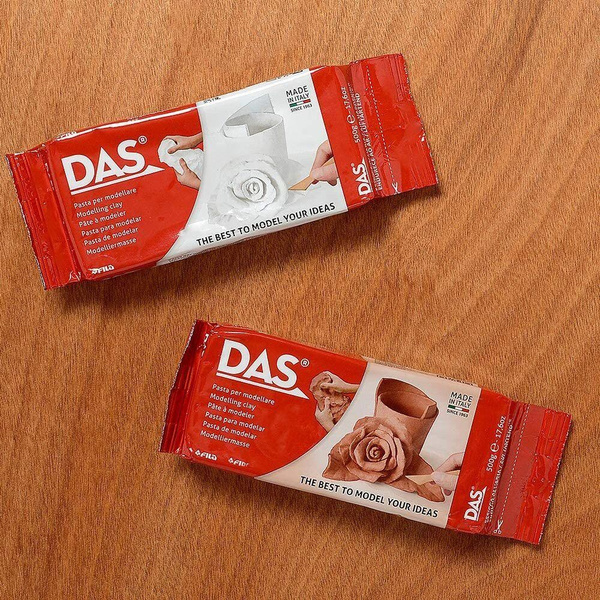 Das Air-Drying Ceramic Model Plasticine DIY Dough Set White Brown CLAY ...