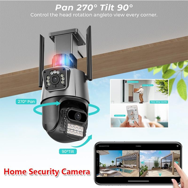 Protect your home with our HD Security Camera with 4MP PTZ WiFi ...