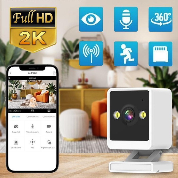 WiFI Home Security Camera, 2K Night Vision Motion Detection ...