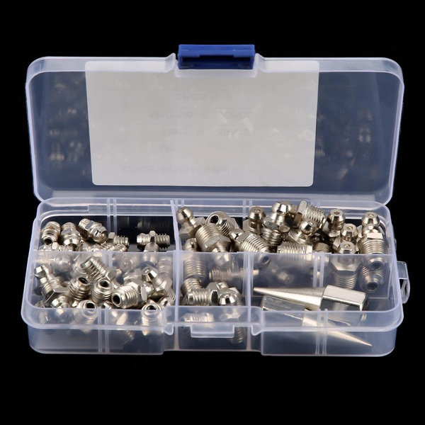 Grease Fittings Nipple Assortment Kits, 2 Pcs Grease Tip, High Hardness ...