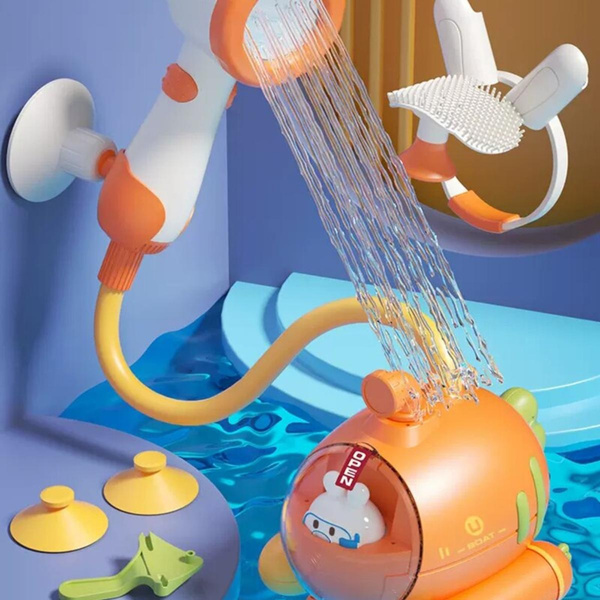 Electric Pool Submarine Baby Bath Toy Tub Spray Water Fountain Showe ...