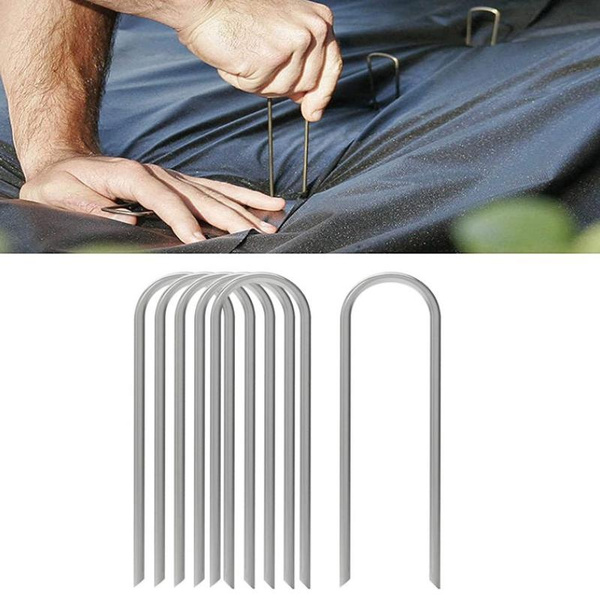 Ground Stakes, Tent Nails, Ground Anchor Garden Pegs Landscape Staples ...