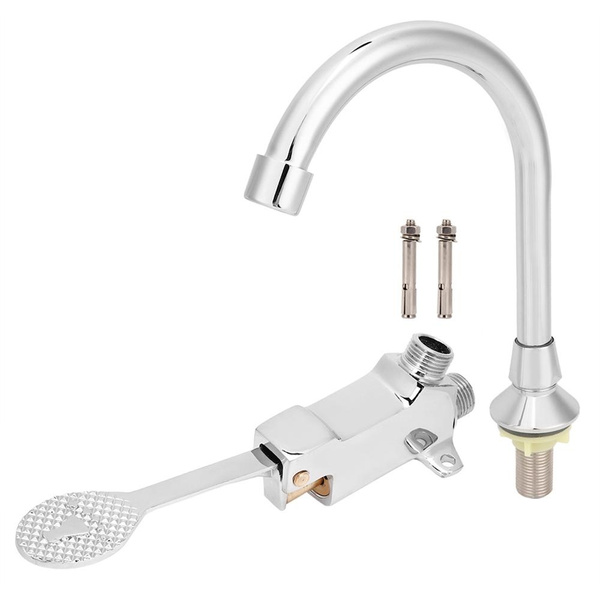 Foot Pedal Faucet, Stable and Hygienic Copper Sink Faucet Kit for ...
