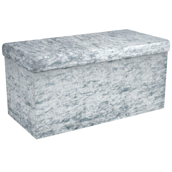 Intirilife Ottoman Cube 76x38x38 cm – Foldable Portable Storage ...