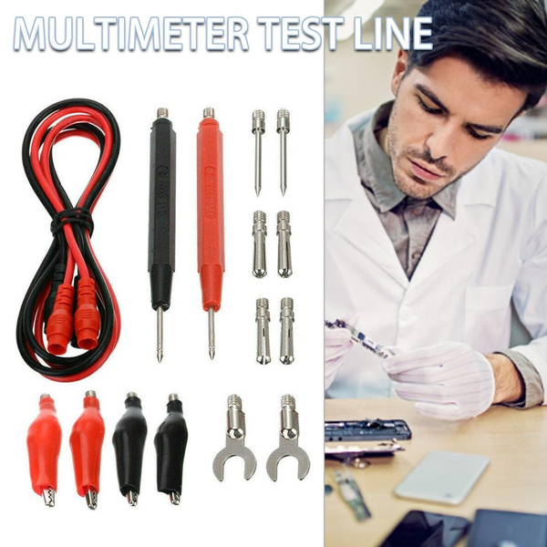 16PCS Multimeter Accessories Digital Multimeter Test Leads Probes Volt ...