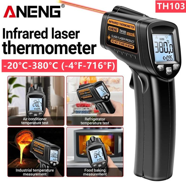 ANENG TH103 Handheld Thermometer -20°C-380°C (-4°F-716°F) Digital ...