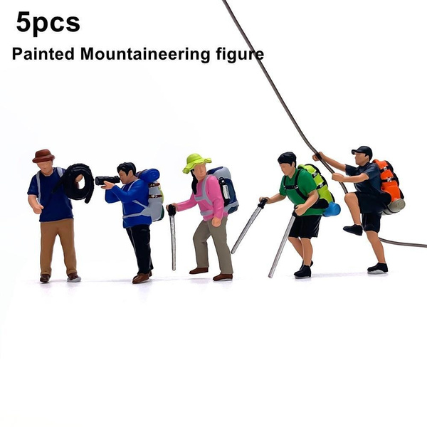 1/87 Simulation Model Painted Climbing People Figures Mountaineering ...