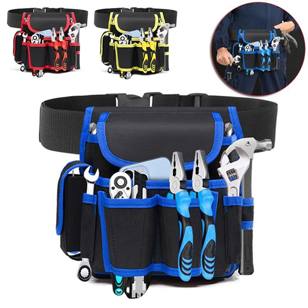 Multi-functional Electrician Tools Bag Thickened Oxford Cloth Waist Pouch Belt Storage Pouch ...