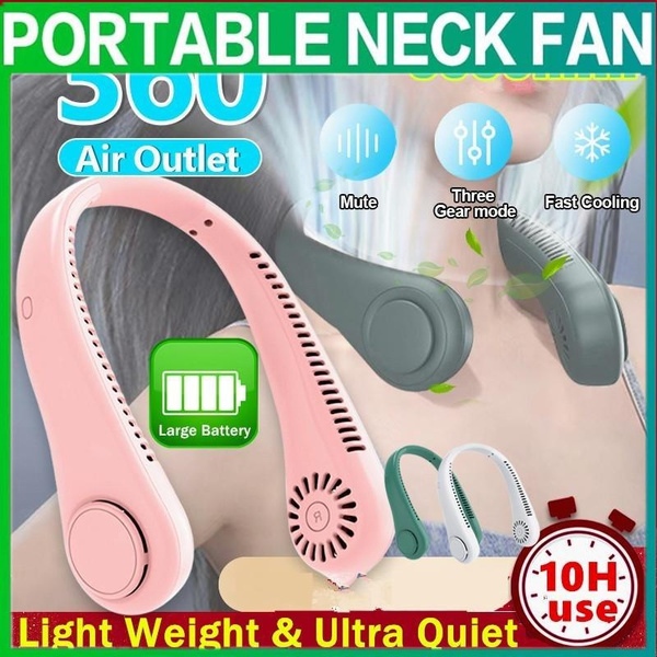 Best Portable Neck Fan 2023, 6000mAh Foldable Bladeless Neck Fans ...