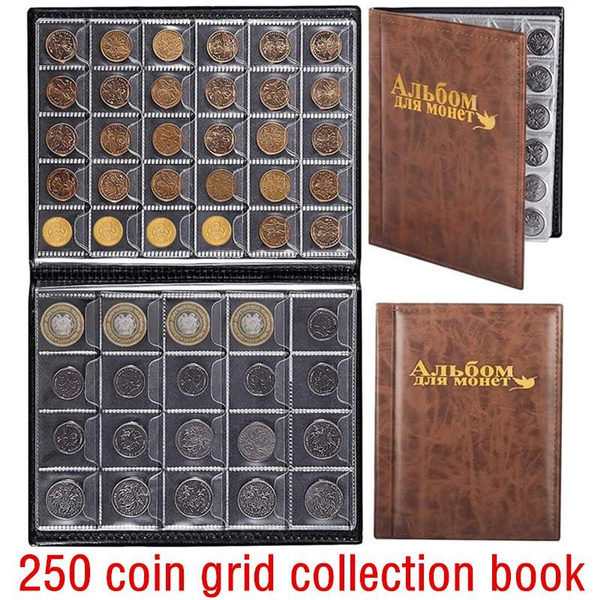 250 Coins 10 Pages Holders Collection Collection Storage Money Penny ...