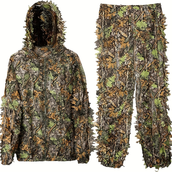 3D Leafy Camo Suit, Turkey Camo Hunting Gear, Suit For Hunting Shooting ...