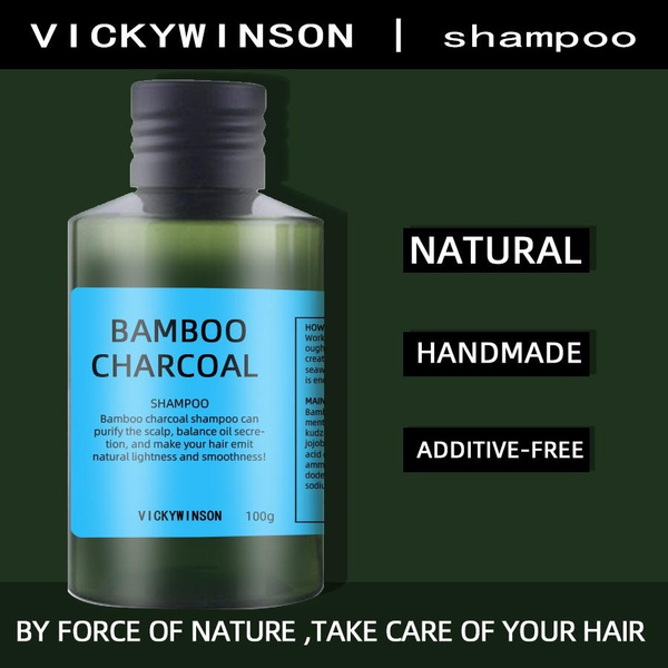 VICKYWINSON Bamboo Charcoal Shampoo 100ml Balance scalp oil secretion ...