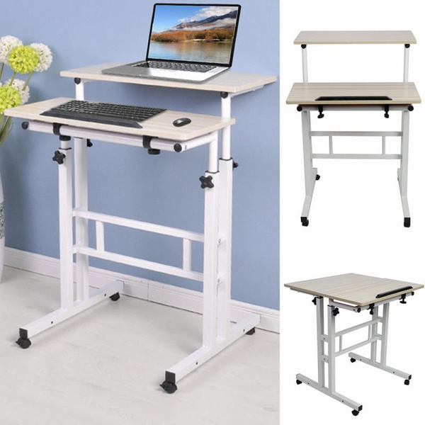 60cm Adjust Height Standing Computer Desk Workbench Desk Desktop Laptop ...