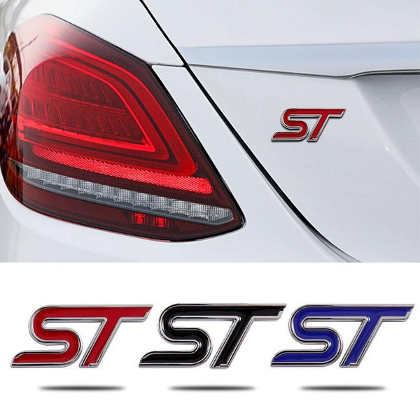 3D ST Logo Chrome Refitting Styling Car Emblem Badge Auto Exterior ...