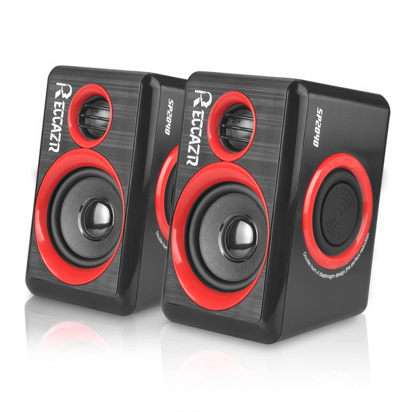 Computer Speakers, 2.0 Ch Pc Speakers With Surround Sound, Usb Wired ...