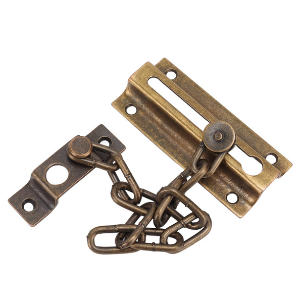 Door Chain Lock Black Heavy Duty Stainless Steel Security Chain Door ...