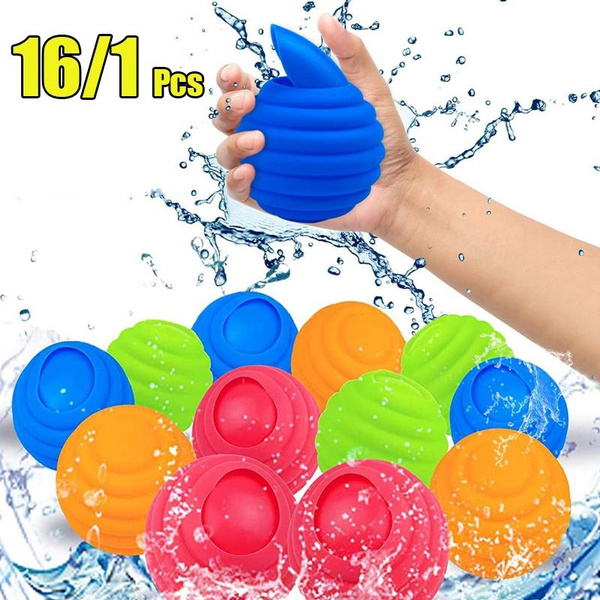 16/1Pcs Water Bombs Reusable, Water Bombs Self-Closing Quick Filling ...