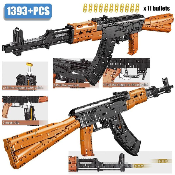 Military Series 1393pcs AK Model Building Blocks High-tech MOC Can ...