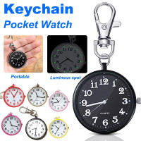 New Pocket Watch Keychain Clocks Round Dial Portable Simple Fashion ...