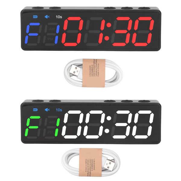 Portable Gym Timer Workout Timer Digital Display 12 Function Interval