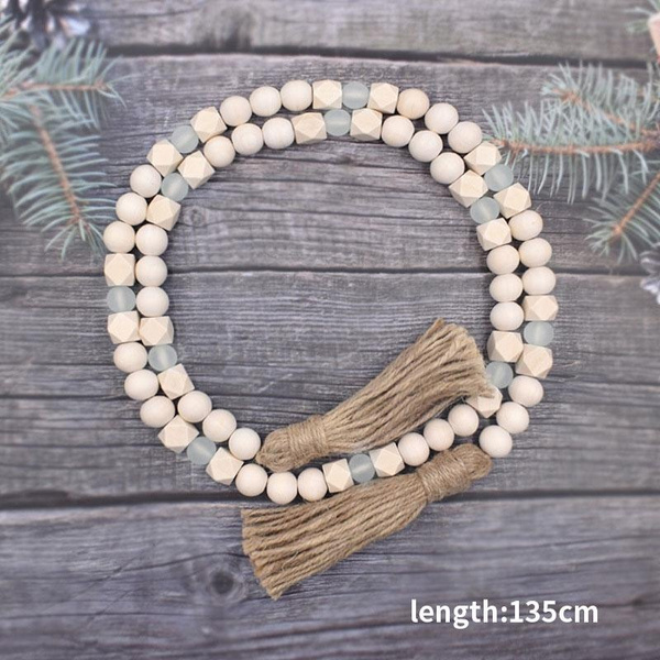Tassel Twine Beads Wood Color Wooden Bead String Pendant | Wish