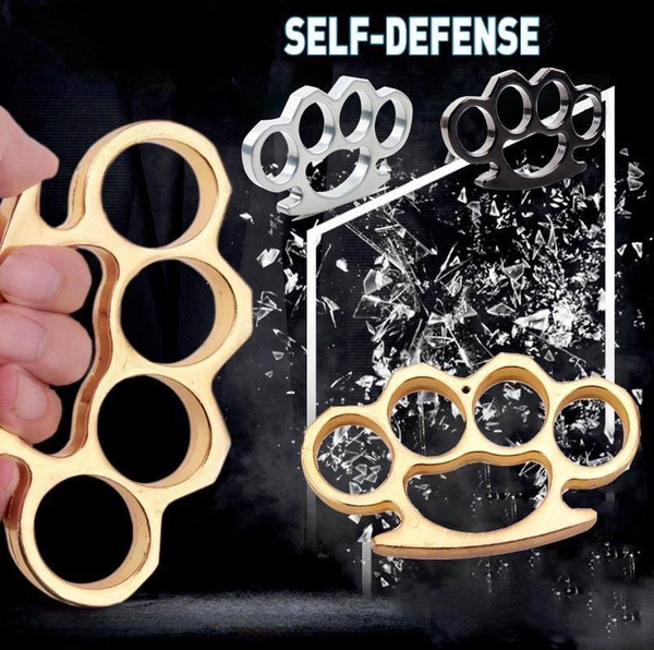 Alloy Four-finger Self-defense Weapon Boxing Ring Tactical Survival ...