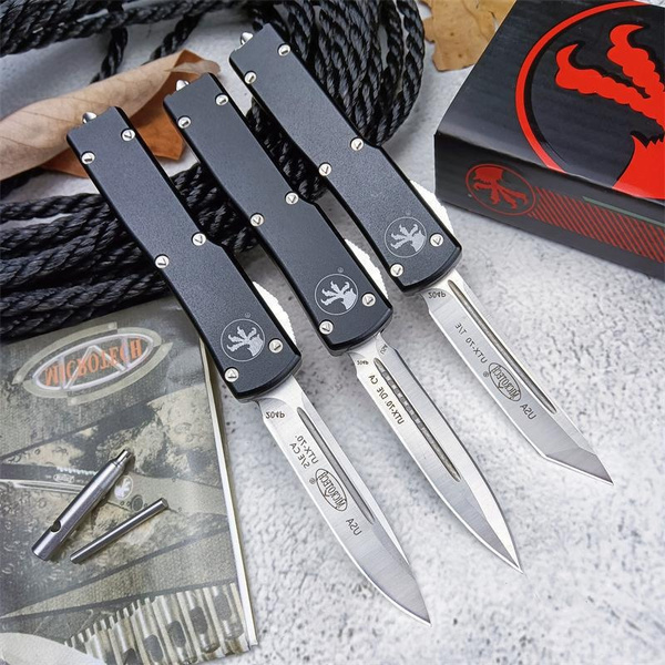Portable Knives 149-10 UTX-70 D/E 2.4" Stonewashed Double Edge Amd ...