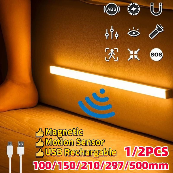 LED Motion Sensor Cabinet Light,Under Counter Closet Lighting, Wireless ...