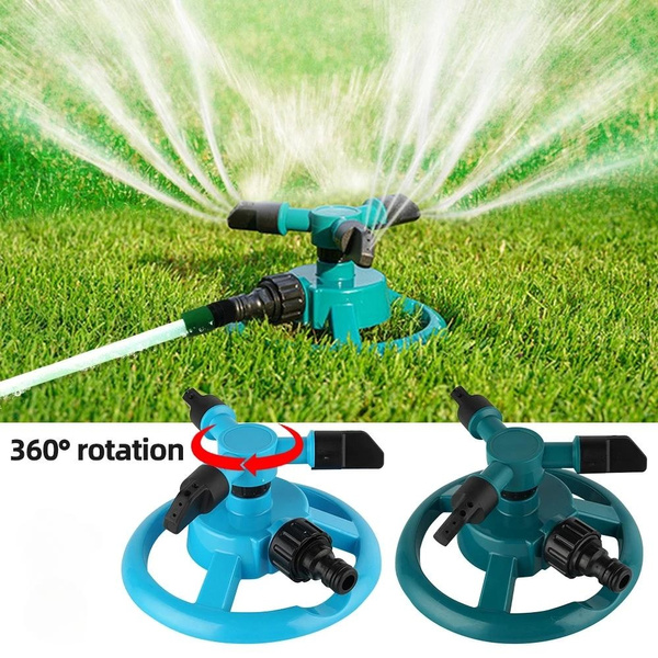 360 Degree Automatic Rotating Garden Lawn Water Sprinklers System Quick ...