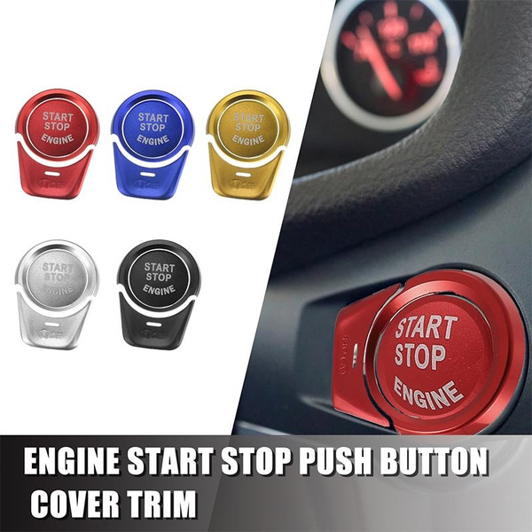 Engine Start Stop Button Cover Kit One Click Push Start Button Trim ...
