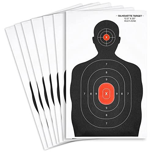 50 Pack Paper Shooting Targets for The Range, Pistol Practice, 14 x 22 ...