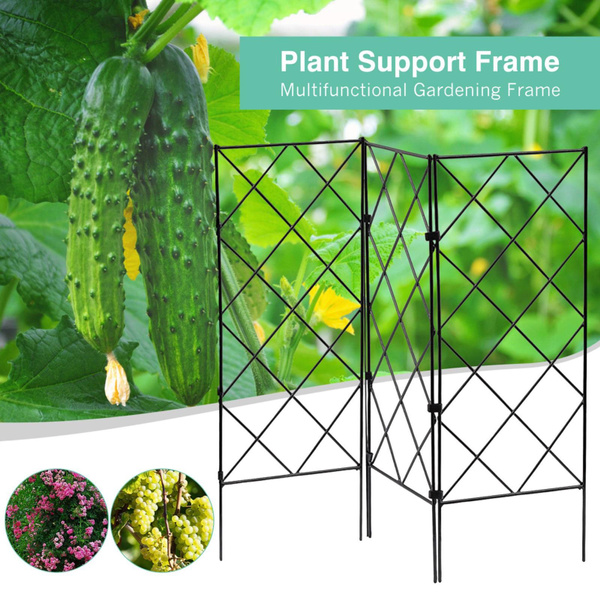3pcs Garden Trellis Plant Support Metal Wire Lattices Grid Panels For ...