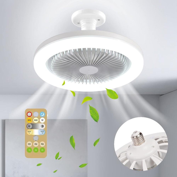 Ceiling Fan With Remote Control and Light 30W LED Lamp Fan Smart ...