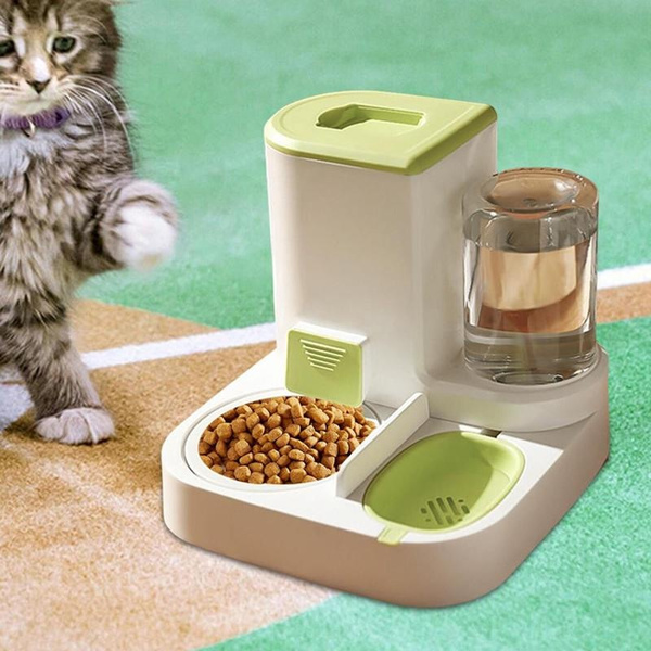 Cat Bowl Automatic Feeder with Water Dispenser Cat Bowl Pet Food Water ...
