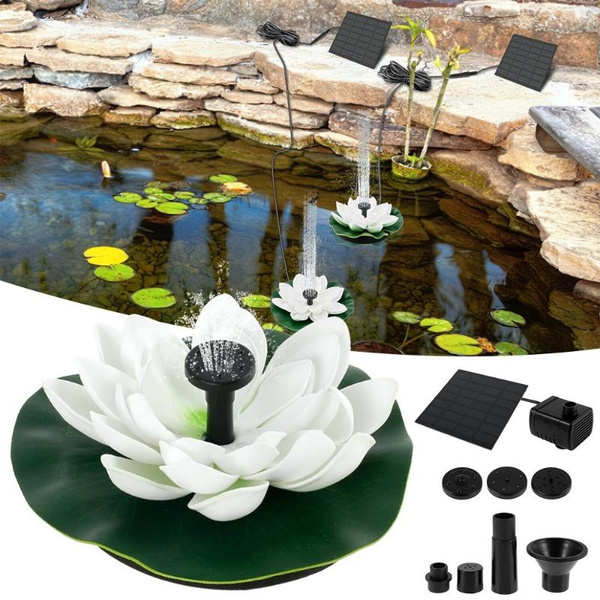 Solar Lotus Fountain Water Pump Fountain Pump Round For Pool Pond ...