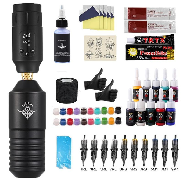 Wireless Complete Tattoo kit , Tuffking Tattoo Machine Kit Wireless ...