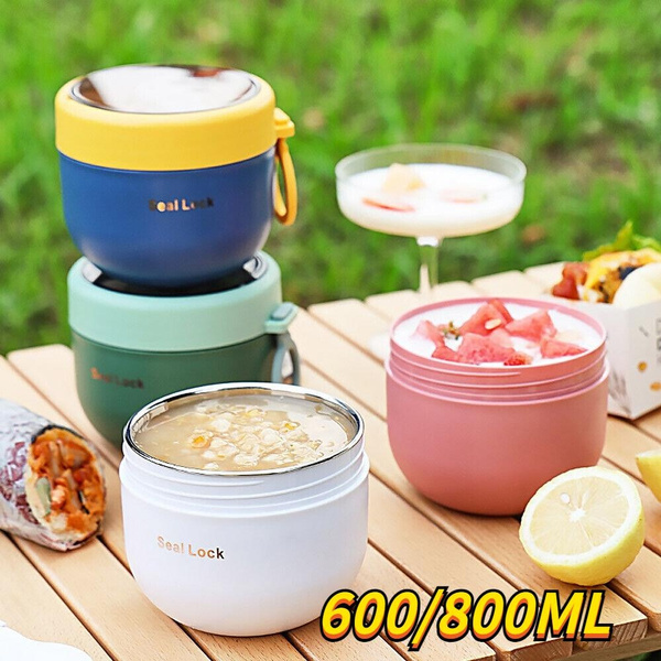 Portable Lunch Box Thermos Food Flask Stainless Steel Insulated Soup ...