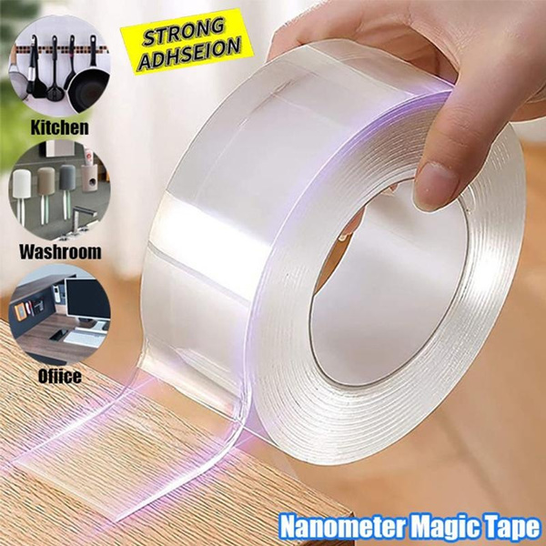 New Nano Double Sided Tape Heavy Duty Transparent Adhesive Strips Strong Sticky Multipurpose ...