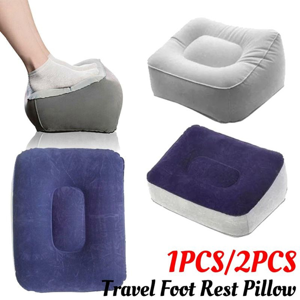 1PC/2PCS Travel Foot Rest Pillow, Inflatable Footrest Cushion for ...
