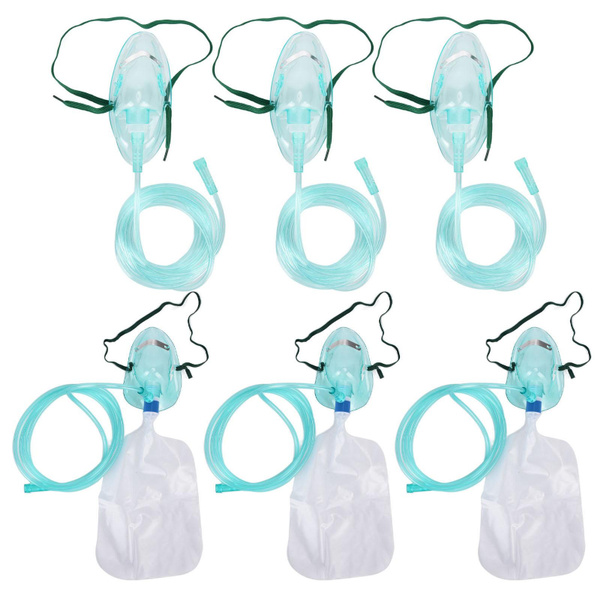 3Set Oxygen Facepiece With Oxygen Tube, Size L Oxygen Tubing Set Soft ...