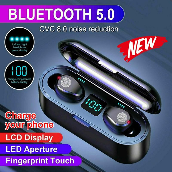 NEW Bluetooth 5.0 Wireless Earphone Light Wireless Digital Display ...