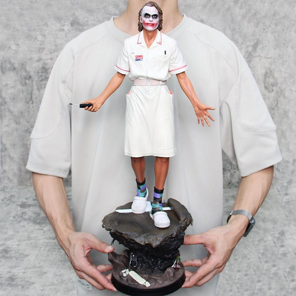 54cm The Dark Knight Joker Nurse Uniform Heath Ledger GK Resin Statue 1 ...