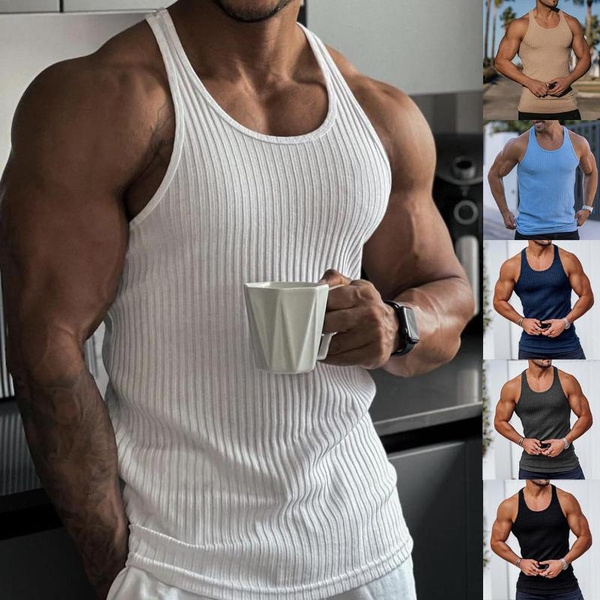 New Summer Europe and America Fashion Men Sleeveless Tank Tops Casual ...