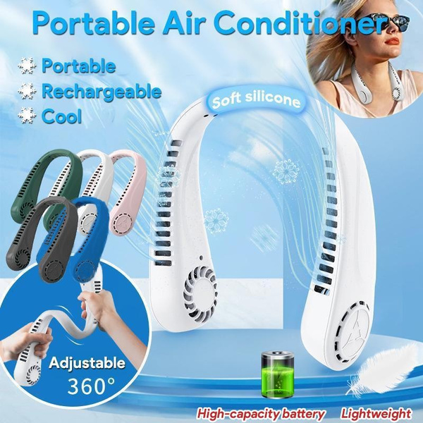 New Portable Leafless Hanging Neck Fan, 6000MAh Battery Operated ...