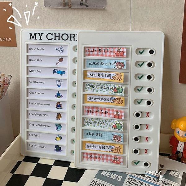 Daily Task Planning Board Detachable Chores Checklist Board Wall ...