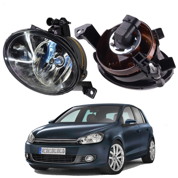 2 X Car Front Fog Light Assembly with 9006 Halogen Bulb For Volkswagen ...