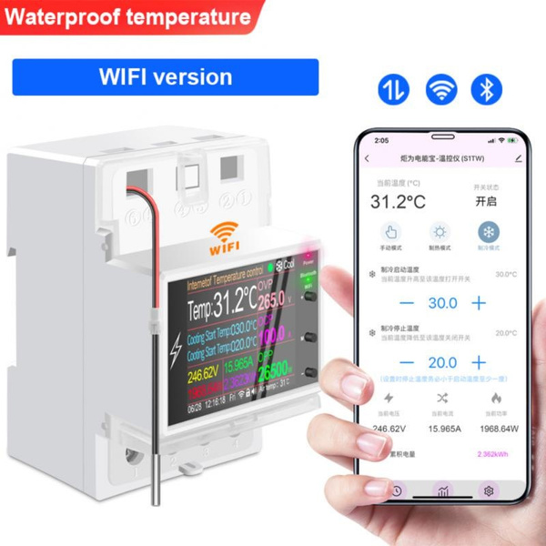 CoRui Tuya WIFI Din Rail Digital Thermostat Incubator Temperature Controller With Timer Switch ...