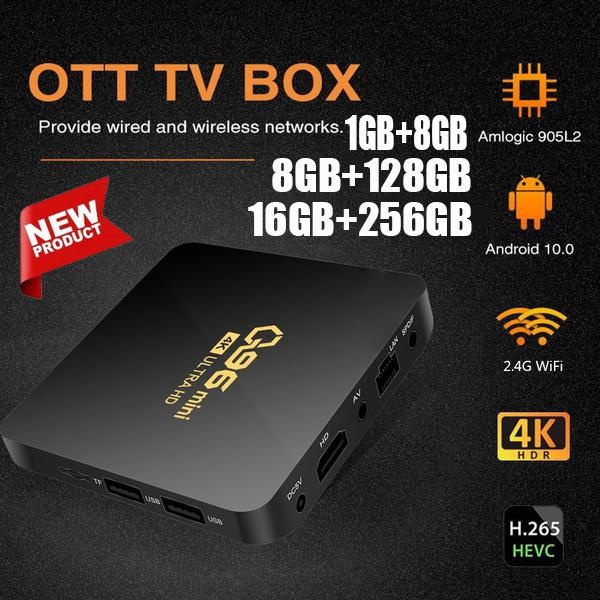 New Upgrade Q96 Mini Smart TV Box Android 10.0 Amlogic S905L Quad Core 2.4G WIFI 4K Set Top Box ...