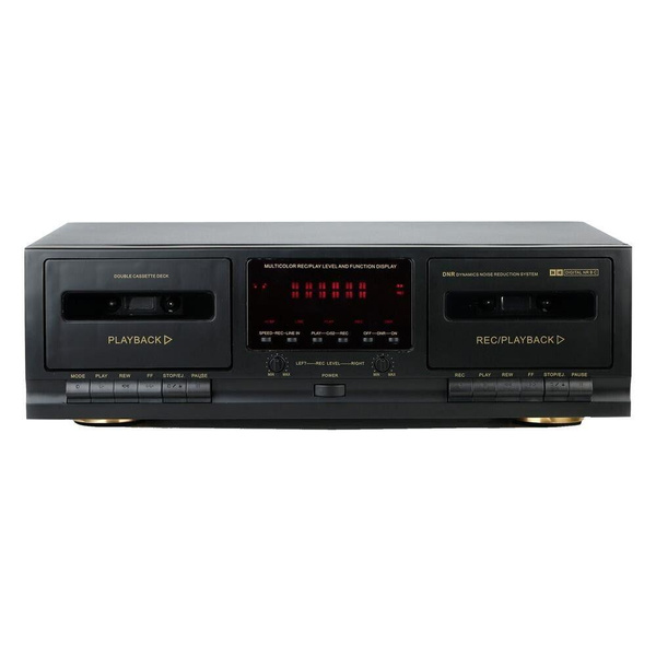 Pyle PT639D Dual Cassette Deck Stereo - CrO2 Tape Selector, Media ...