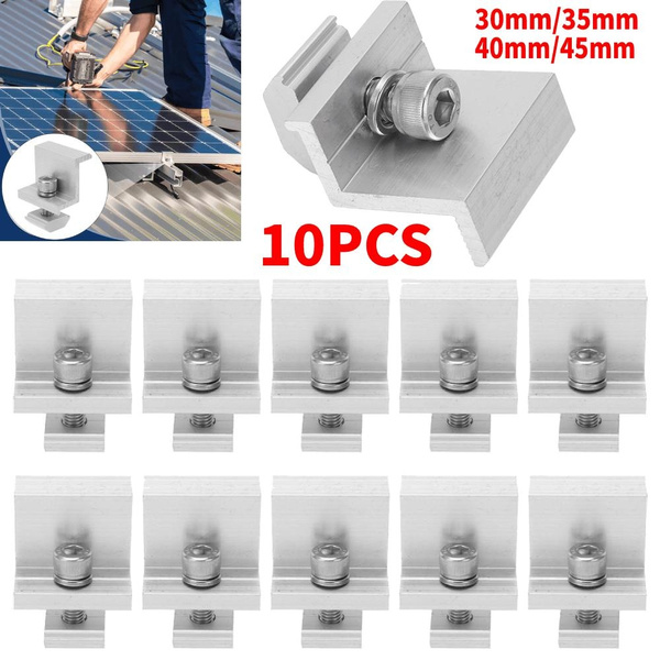 10PCS Solar Panel Mounting Z Brackets Aluminum Alloy PV Panel Rail End ...